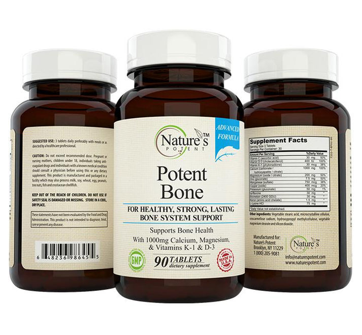 Nature's Potent - Bone Support - Supplement for Bone & Joint Health